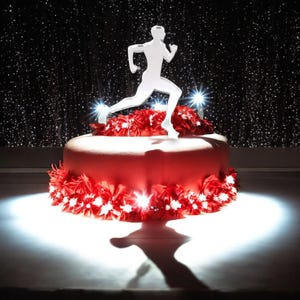 Marathon Male Runner Cake Toppers - Custom Colours, Sizes, Engravings ...