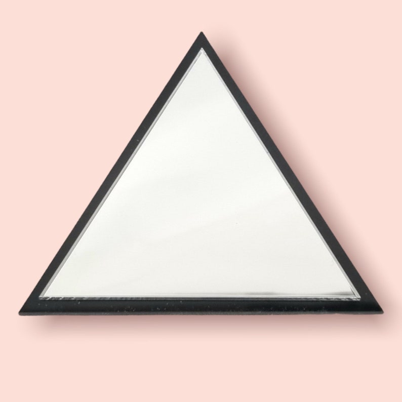 Triangular Shaped Mirrors With a Colour Frame of Your Choice & - Etsy