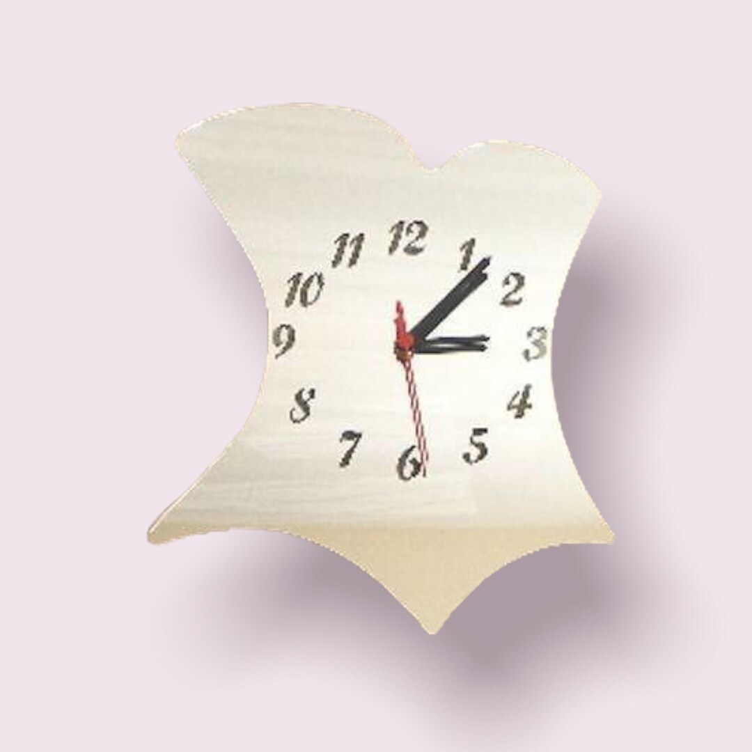 Bodice Shaped Clocks Many Colour Mirrors and Solid Colour Choices ...