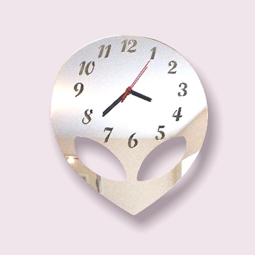 Alien Shaped Clocks Many Colour Mirrors and Solid Colour Choices ...
