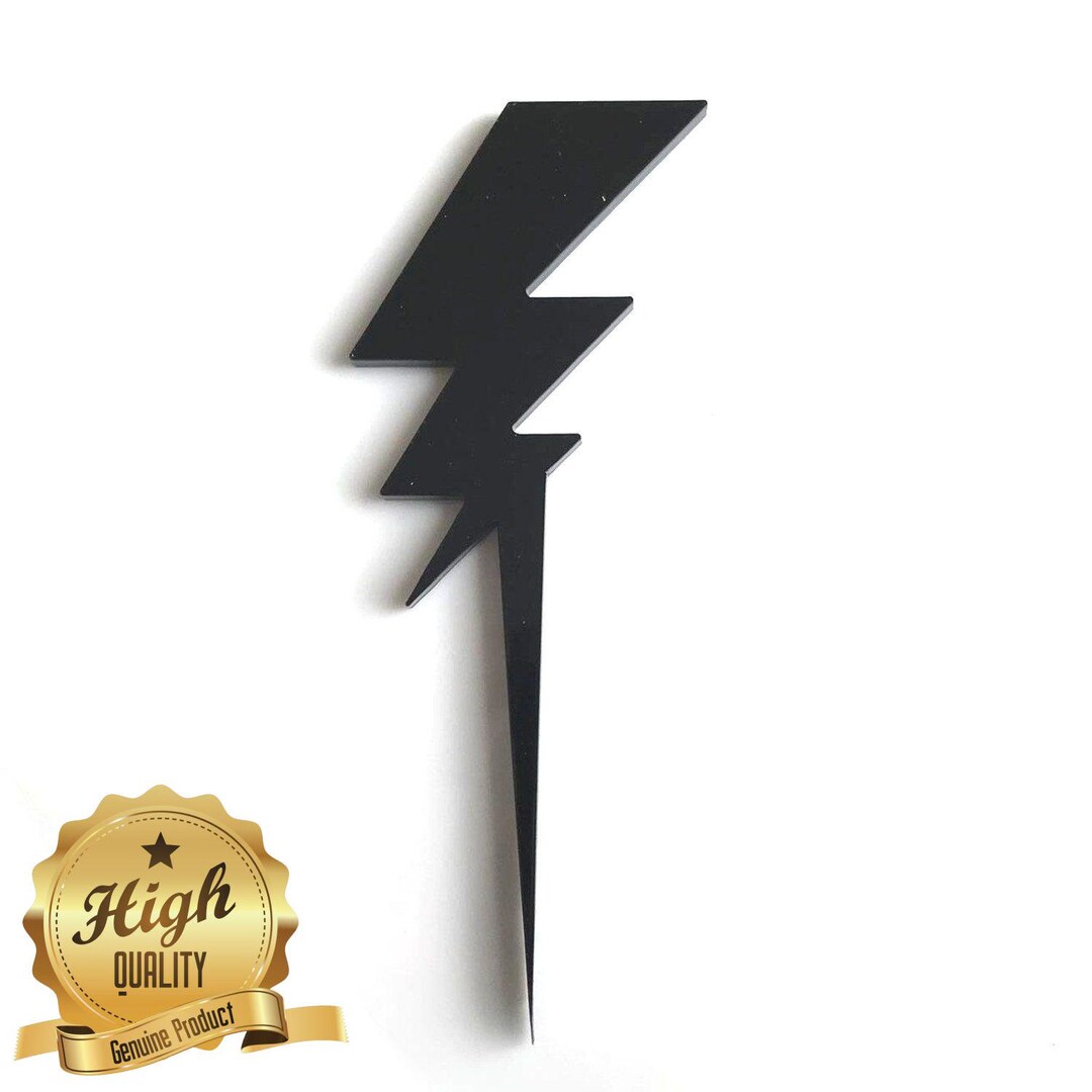 Eco-friendly Lightning Bolt Cake Toppers in Various Sizes and Colors ...