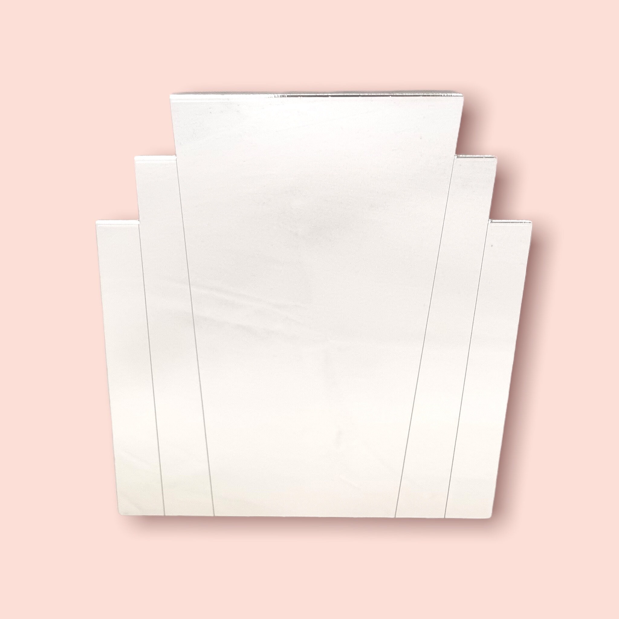 Art Deco Rectangular Fan Shaped Mirrors With White Backing & - Etsy