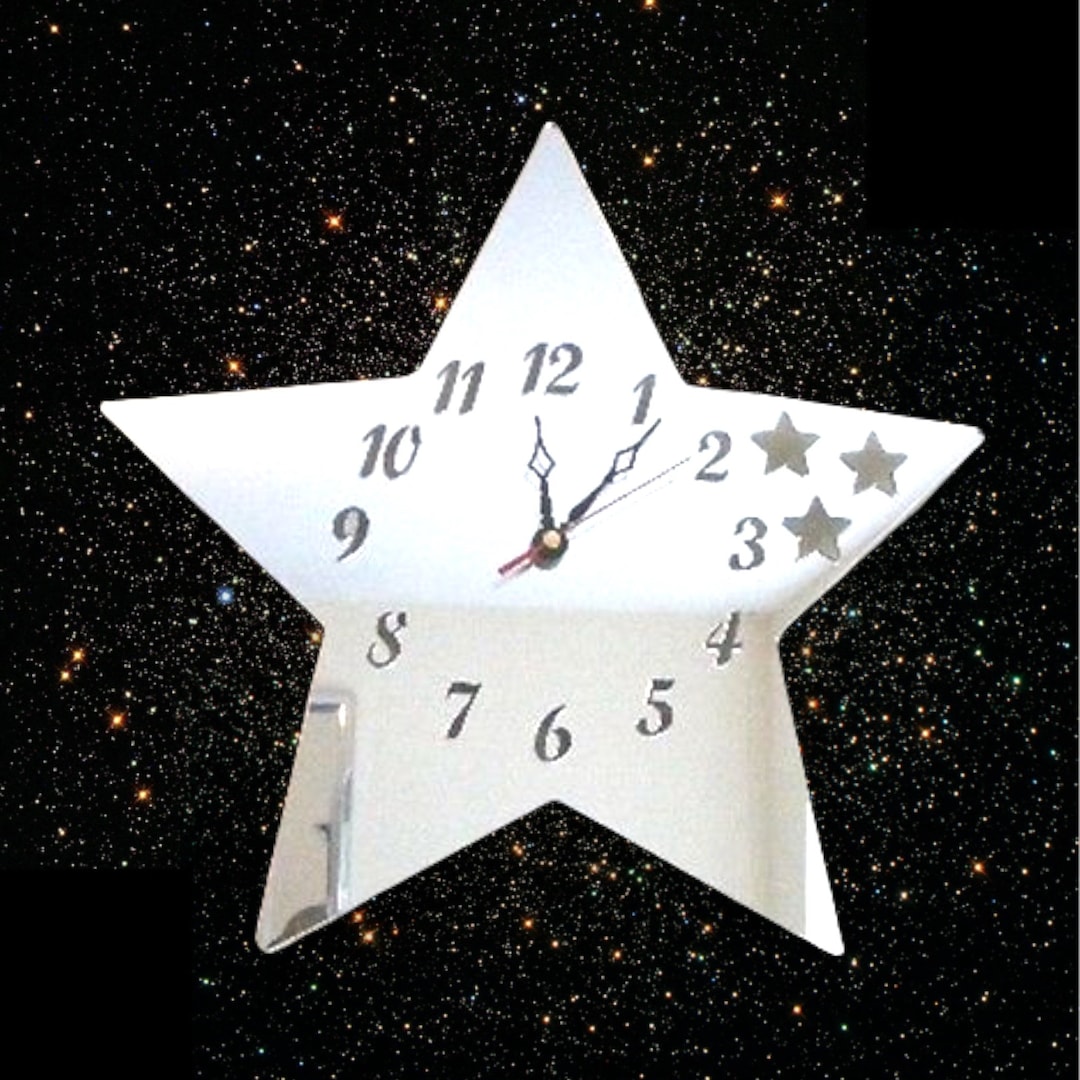 Star Shaped Clocks Many Colour Mirrors and Solid Colour - Etsy