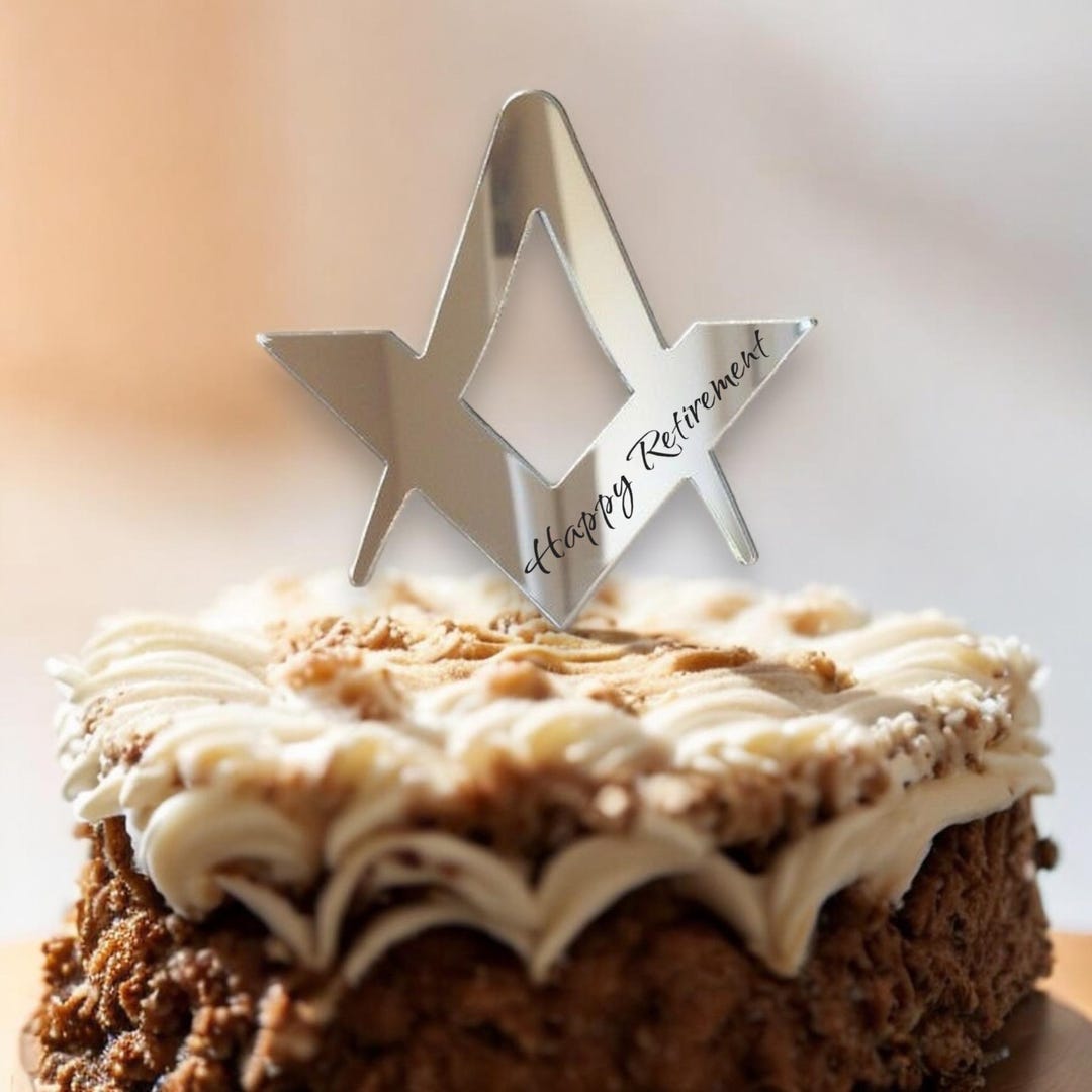 Masonic Set Square Cake Toppers - Custom Colours, Any Bespoke Style ...