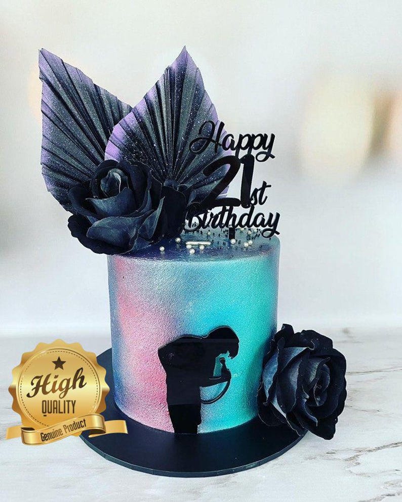 Customizable Singer Cake Topper – Laser Cut Recycled Acrylic, Bespoke ...