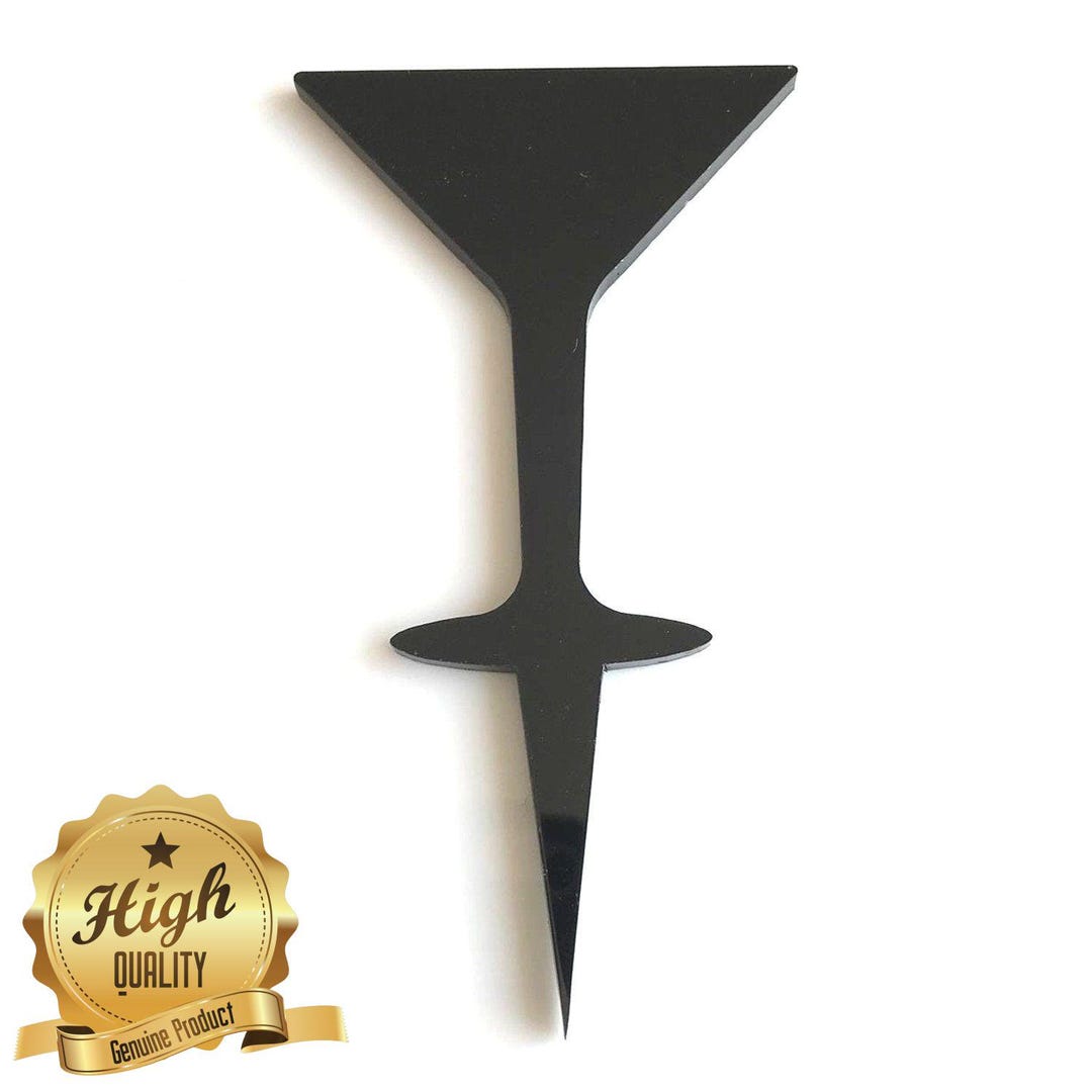 Martini Glass Cake Toppers & Cup Cake Toppers - Several Colour Options ...