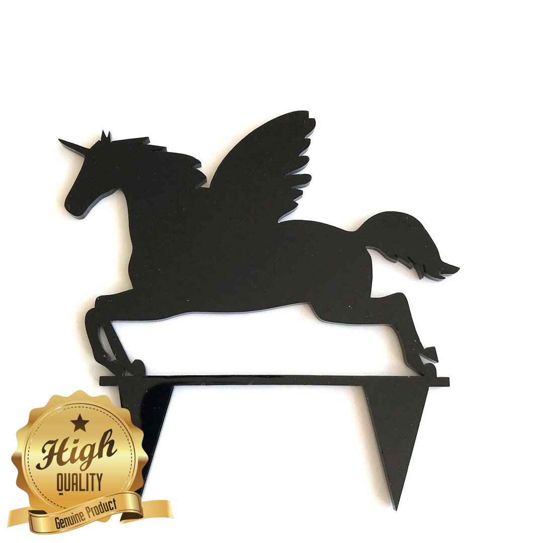 Customisable Flying Unicorn Cake Toppers & Cupcake Toppers in Various ...