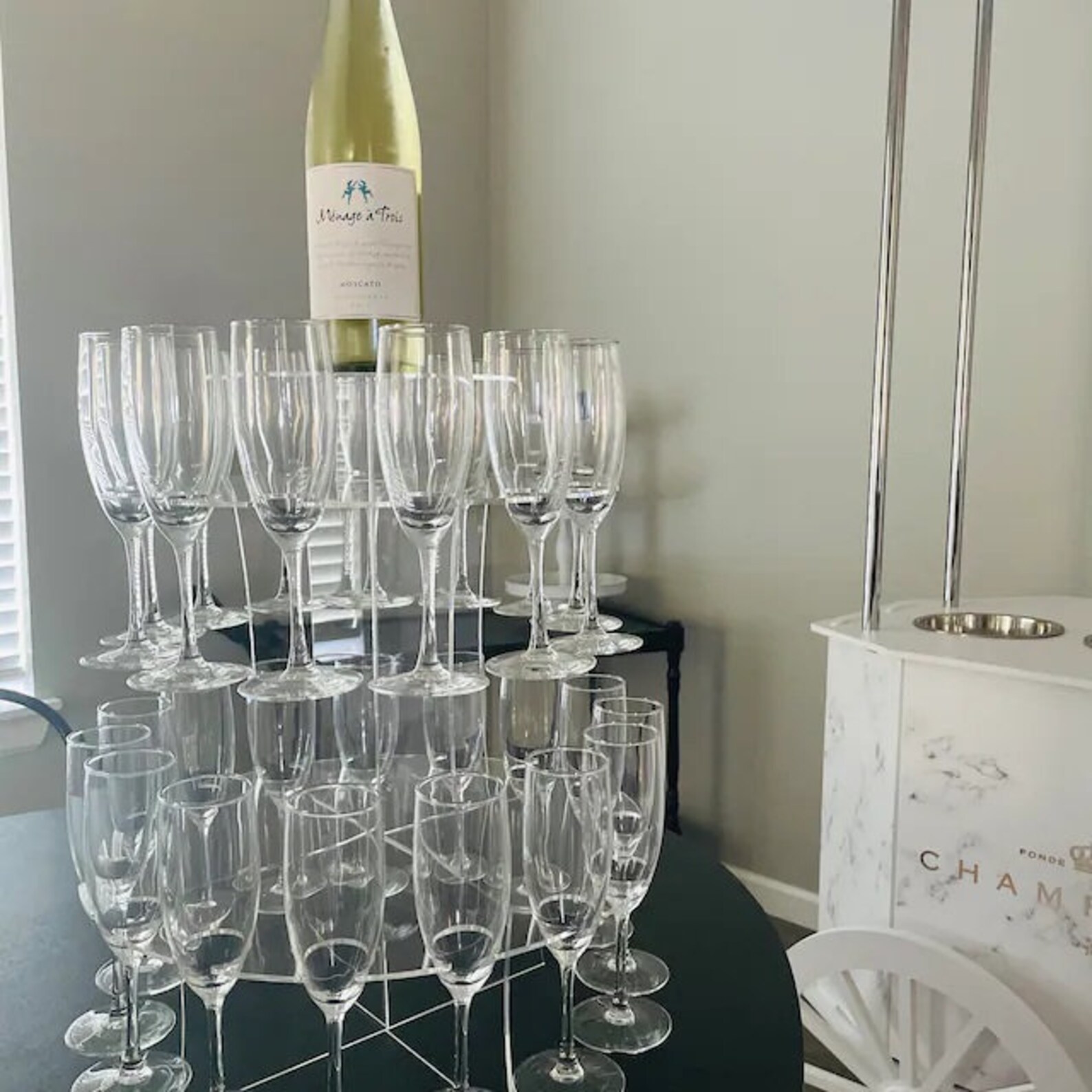 Wedding / Party Champagne / Prosecco Display Stands for Flute Glasses ...