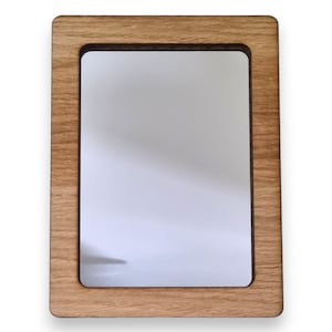 Rounded Corner Rectangle Wooden Framed Mirrors, Choice of Oak, Walnut ...