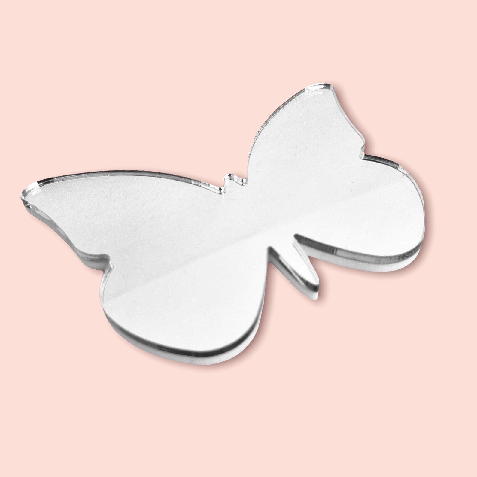 Butterfly Shaped Mirrors With a White Backing & Hooks, Custom Colours ...