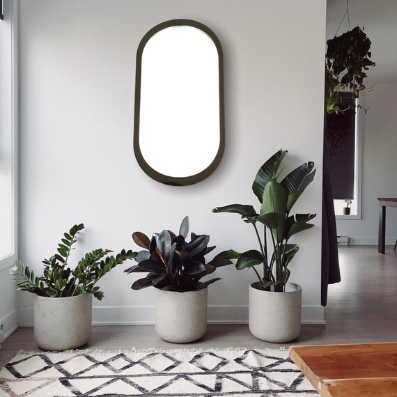 Pill Shaped Mirrors With a Colour Frame of Your Choice & - Etsy