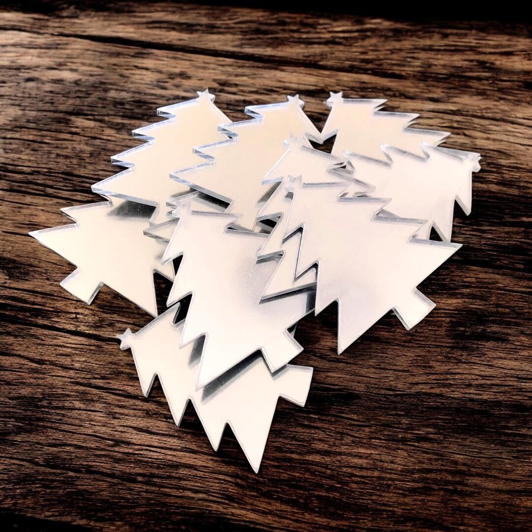 Christmas Tree Shaped Crafting Mirrors, Custom Colours, Woods, Sizes ...