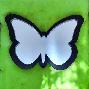 Butterfly Mirror With Colour Frame & Hooks - Bespoke Shapes - Etsy
