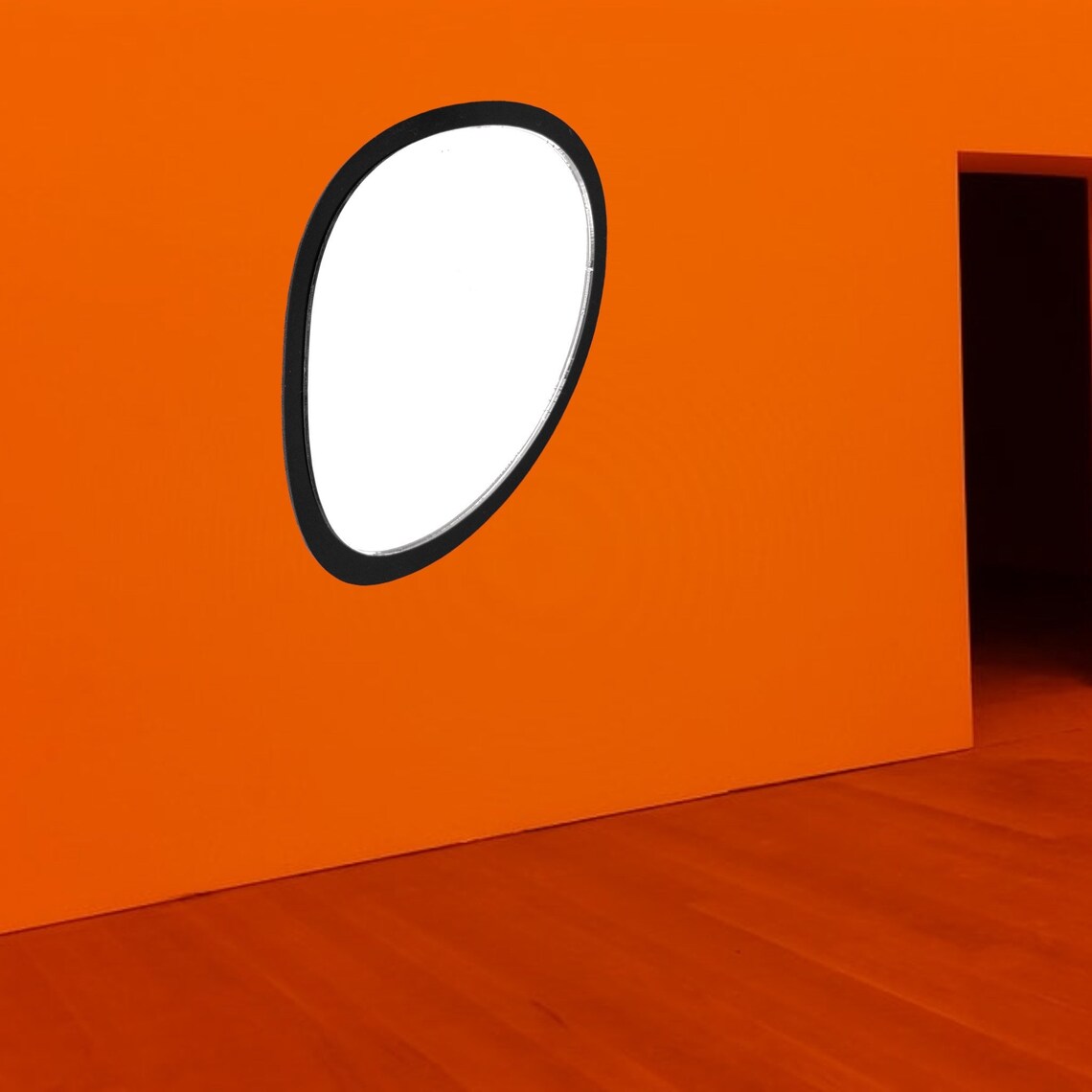 Long Pebble Shaped Mirrors With a Colour Frame of Your Choice - Etsy