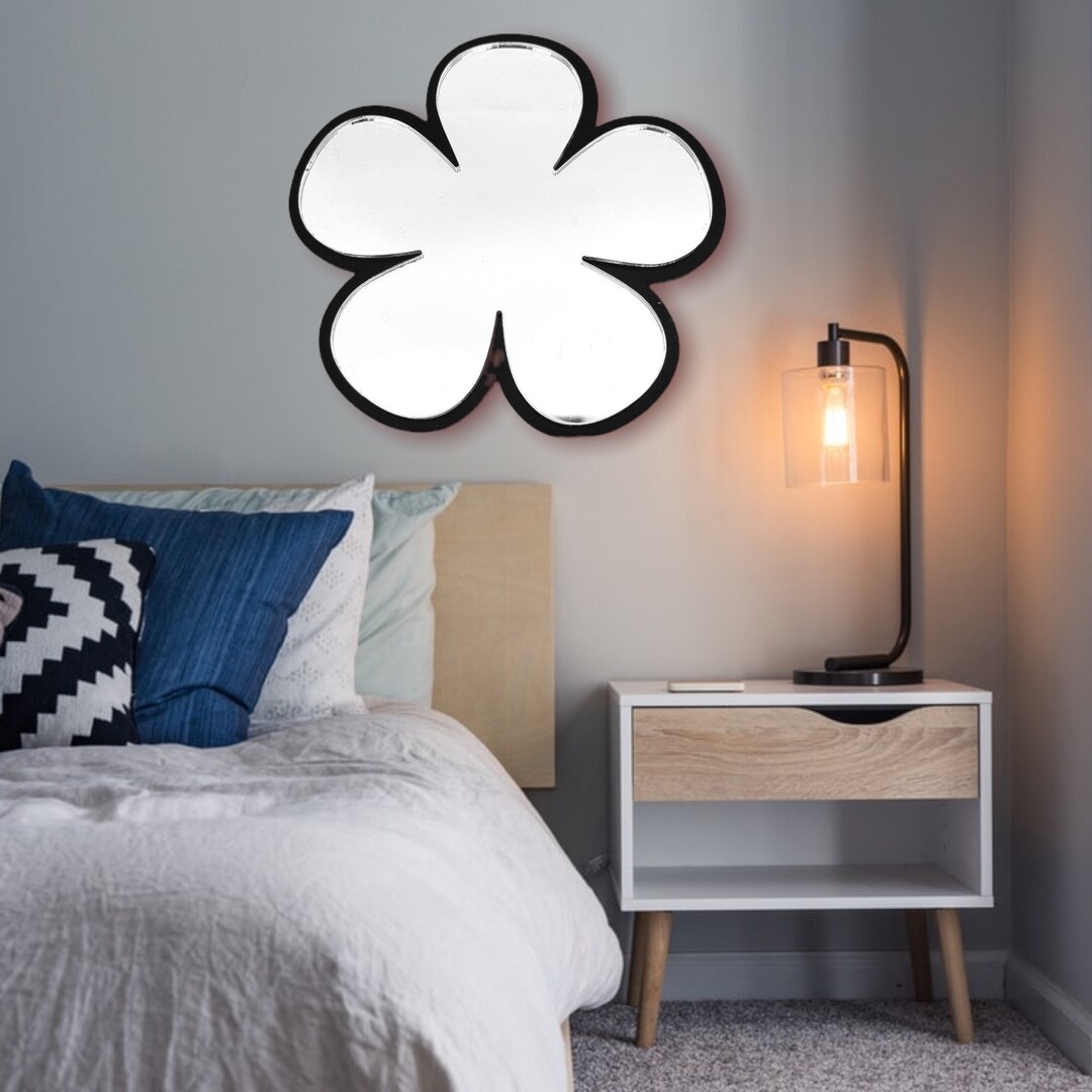 Daisy Shaped Mirrors With a Colour Frame of Your Choice & Hooks ...