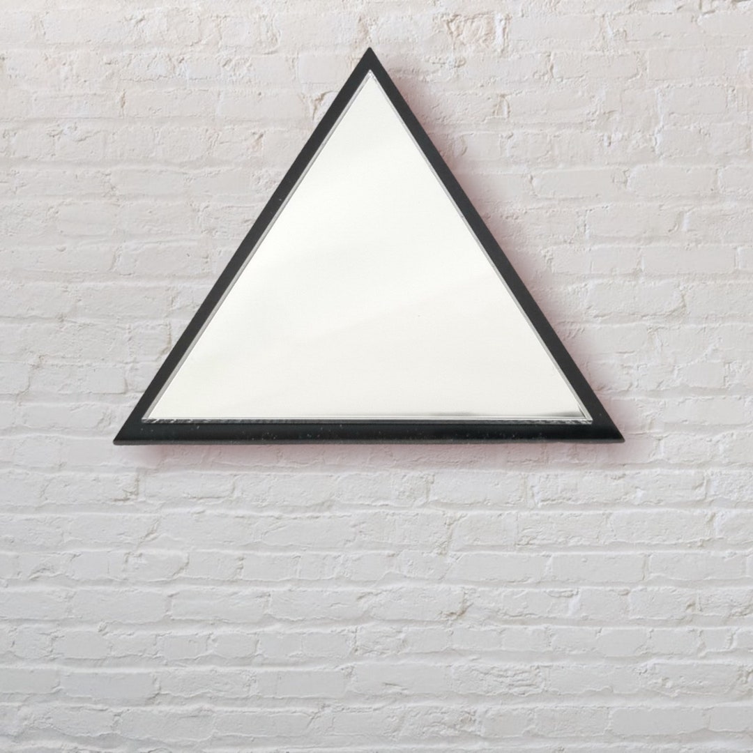 Triangular Shaped Mirrors With a Colour Frame of Your Choice & Hooks ...