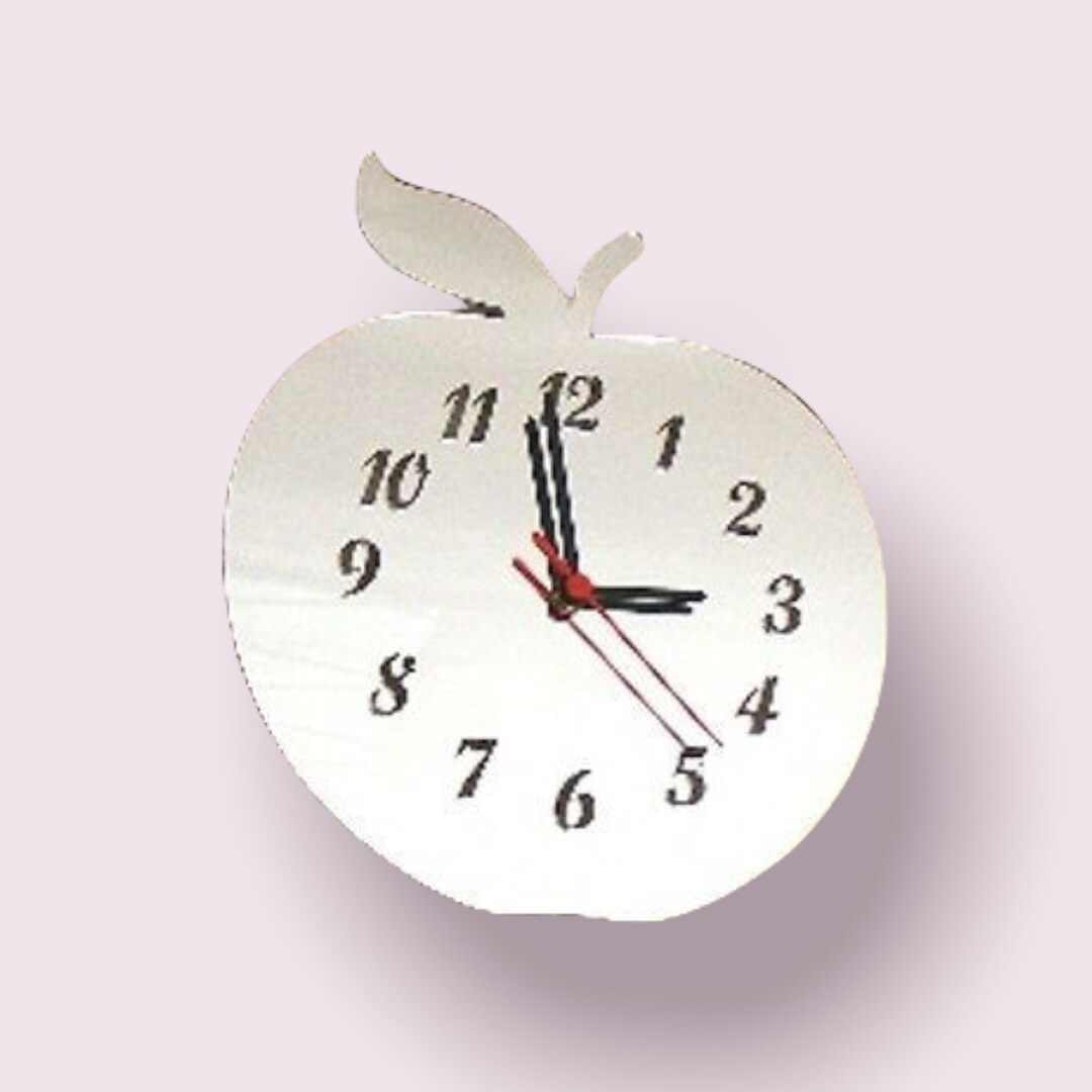 Eating Apple Clocks Many Colour Choices, Custom Engraving, Shapes ...