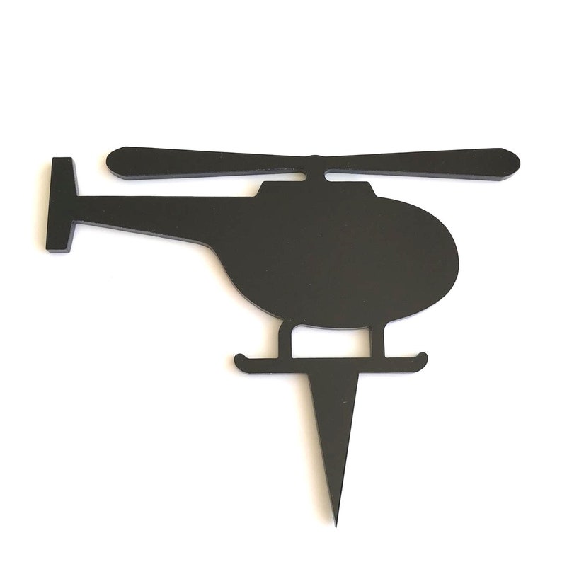 Custom Helicopter Cake Toppers - Recycled Acrylic, Various Sizes ...