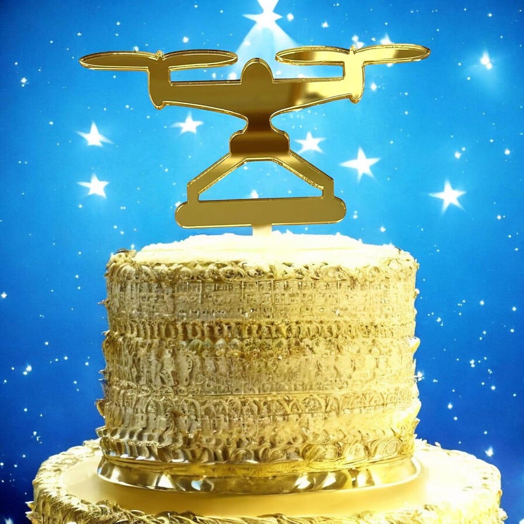 Drone Shaped Cake Toppers - Custom Colours, Sizes and Personalised - Etsy