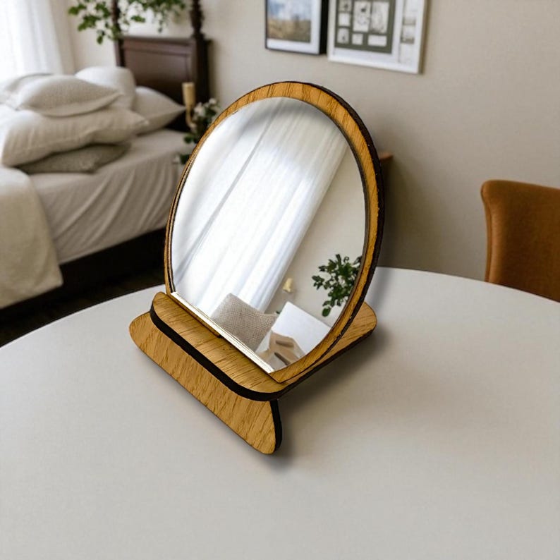 Custom Oval Tabletop Mirrors, Choice of Colours, Sizes, Personalised ...