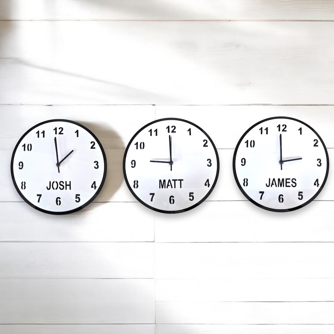 Bespoke Round Single Time Zone Clocks Custom Choices, Bespoke Shapes ...