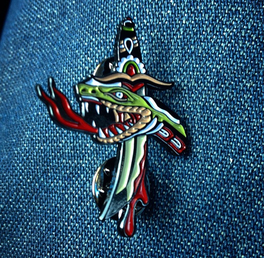 Severed Snake Head Pin - Etsy