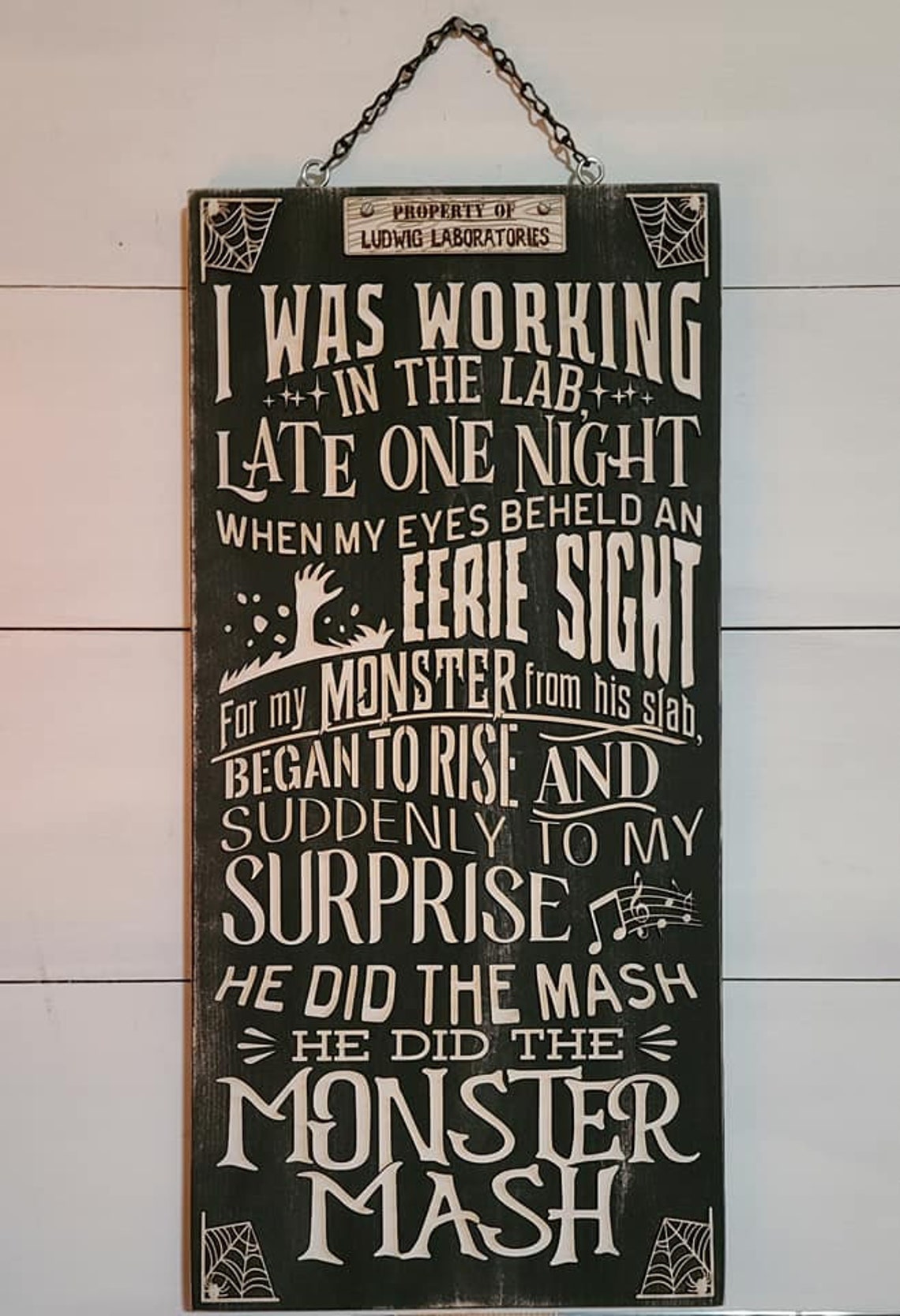 The Monster Mash Song Lyrics Personalized Wood Sign - Etsy