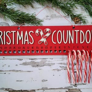 Christmas Countdown, Christmas Decor, Candy Cane, Countdown, Farmhouse ...