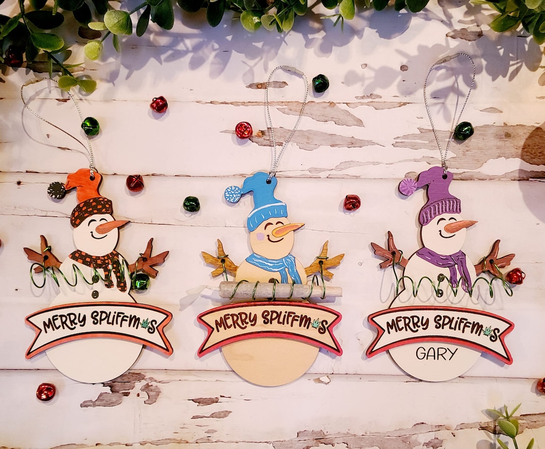 Personalized,merry Spliffmas, Christmas Ornament, 420, Marijuana, Weed ...