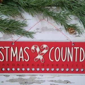 Christmas Countdown, Christmas Decor, Candy Cane, Countdown, Farmhouse ...