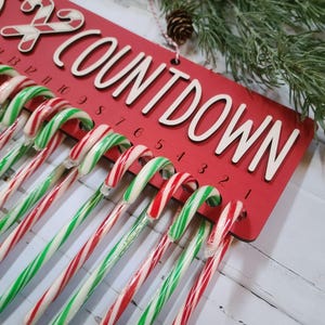 Christmas Countdown, Christmas Decor, Candy Cane, Countdown, Farmhouse ...