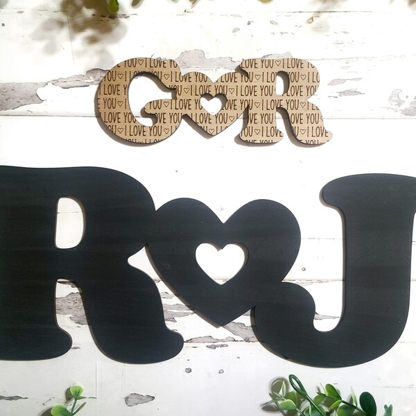 Wood Initials - Etsy