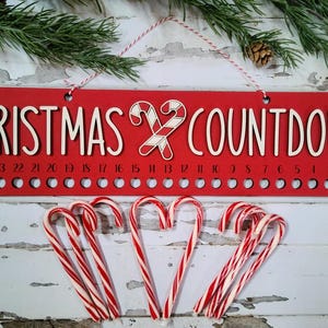 Christmas Countdown, Christmas Decor, Candy Cane, Countdown, Farmhouse ...