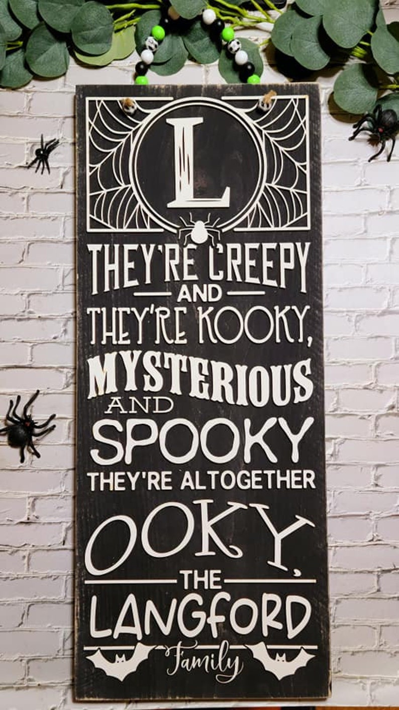 The Addams Family Personalized Wood Sign Song Lyrics | Etsy