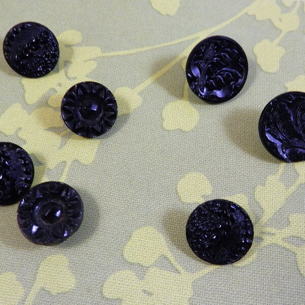 Antique Glass Buttons - Etsy
