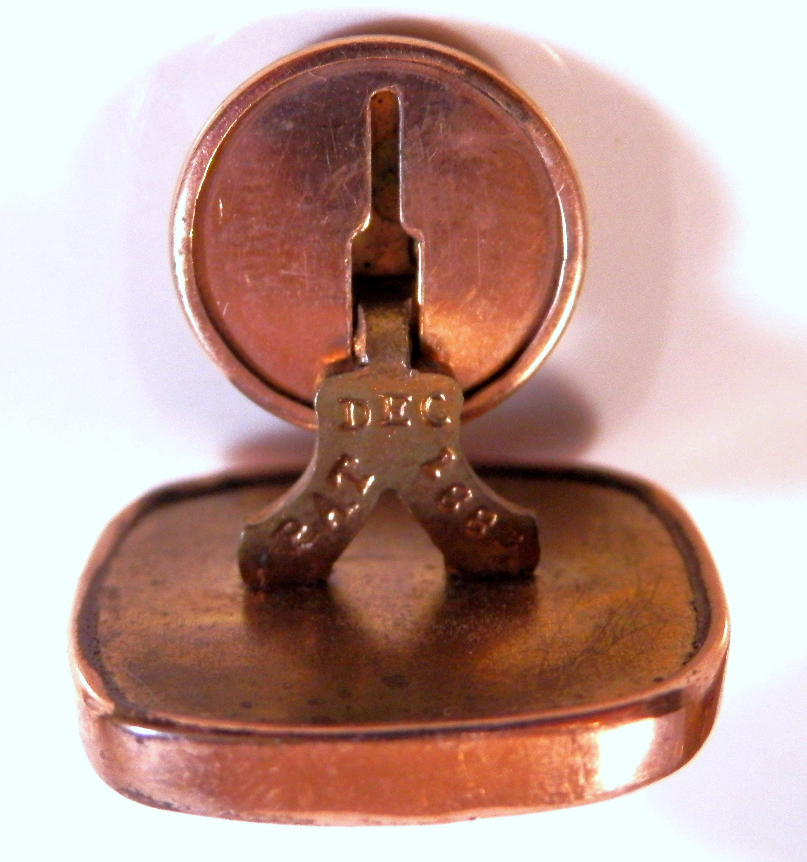 Antique Rose Gold Filled Cufflinks With Paste Center Marked 1883 - Etsy