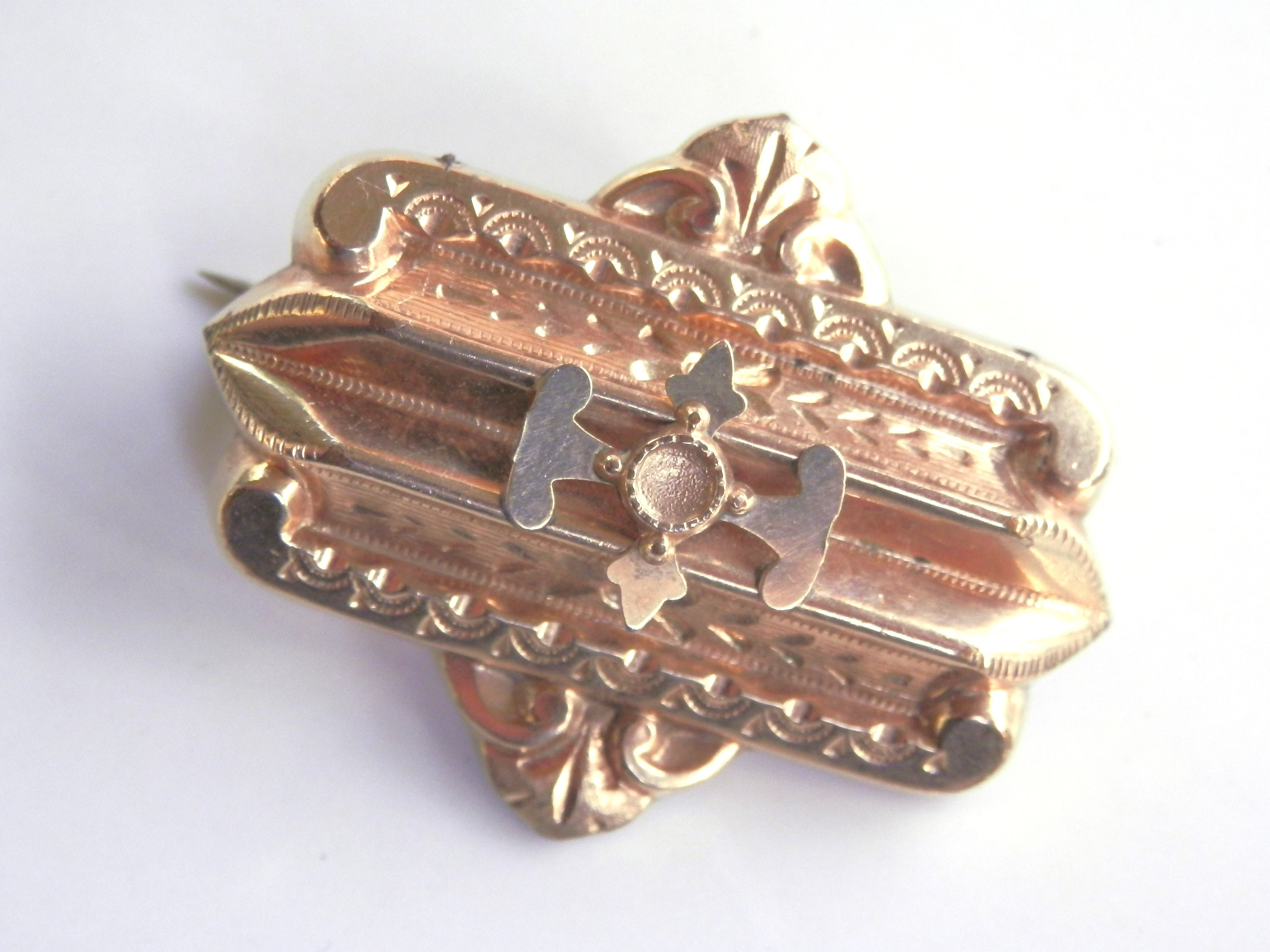 Antique Victorian Gold Filled Watch Pin - Etsy