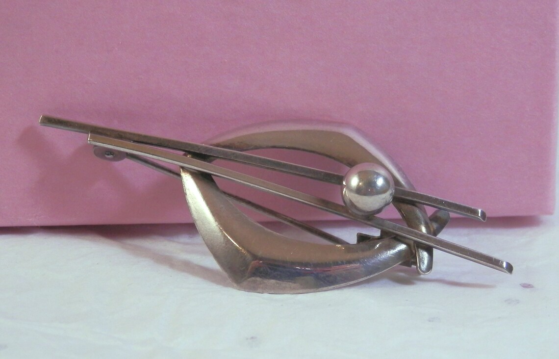 Retro Modern European 830 Silver Pin / Brooch - Etsy