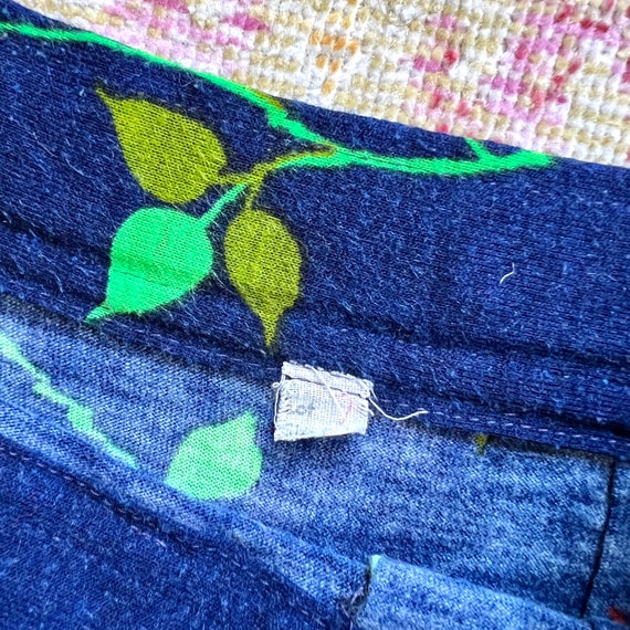 AS-IS *** Vintage 1960s 60s Rose Stems Floral Printed… - Gem