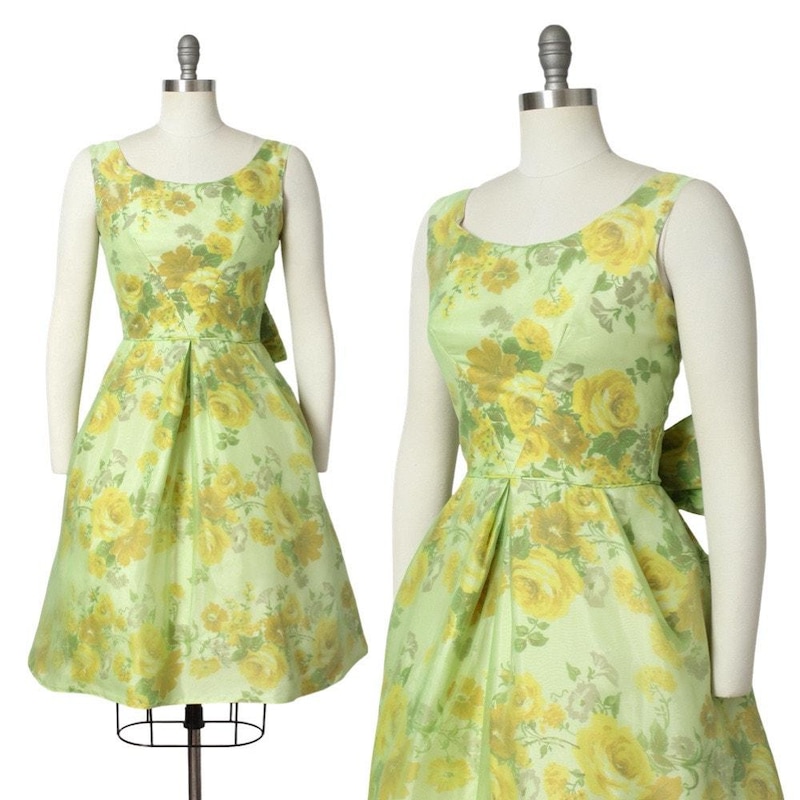 Chiffon Party Dress 1950s - Etsy