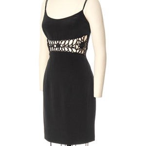 Vintage Y2K Dress | 2000s CACHÉ Cutout Cage Waist Spaghetti Strap ...