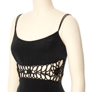 Vintage Y2K Dress | 2000s CACHÉ Cutout Cage Waist Spaghetti Strap ...