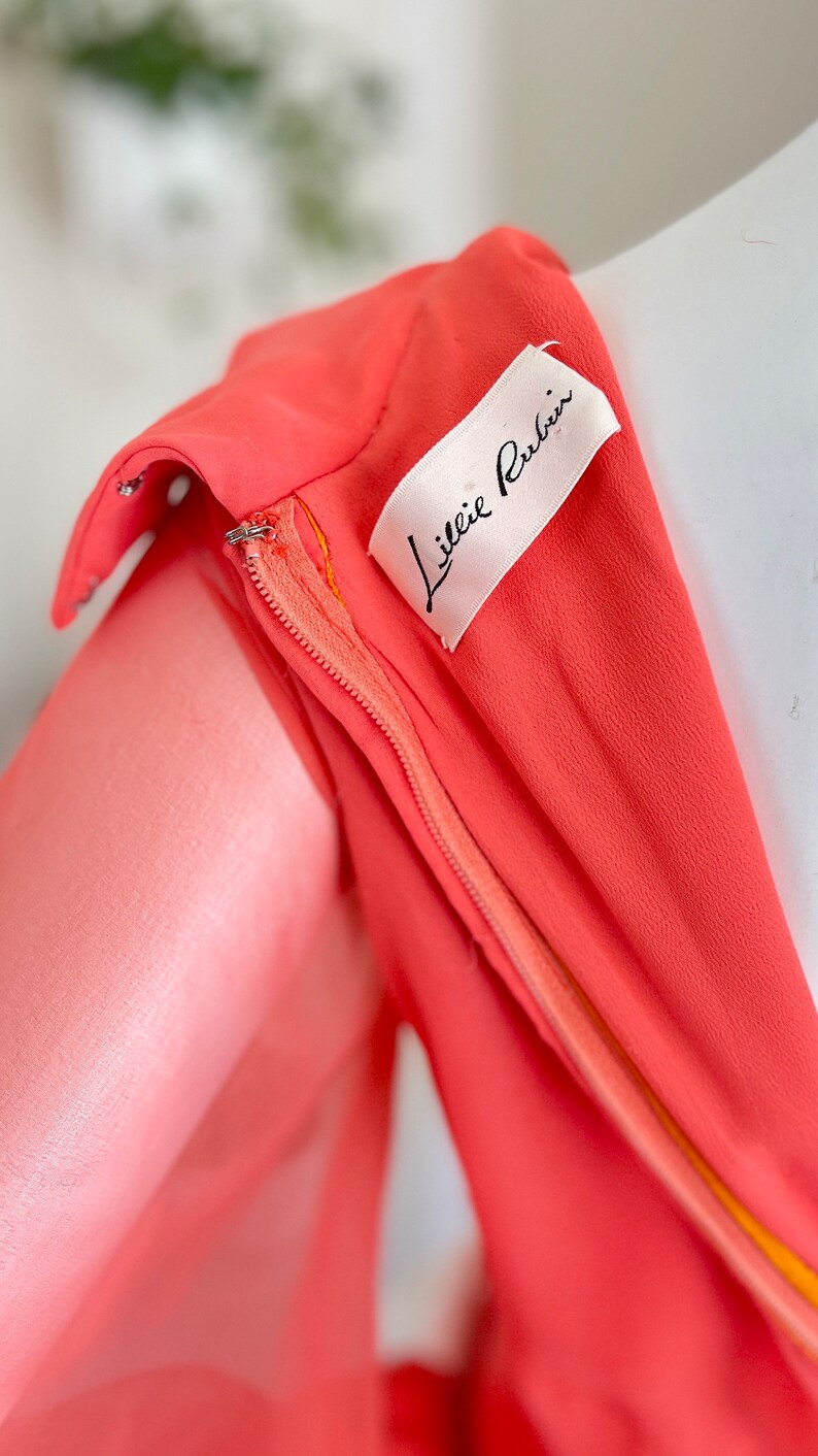 Vintage 1960s 1970s Palazzo Jumpsuit | 60s 70s LILLIE RUBIN Chiffon ...