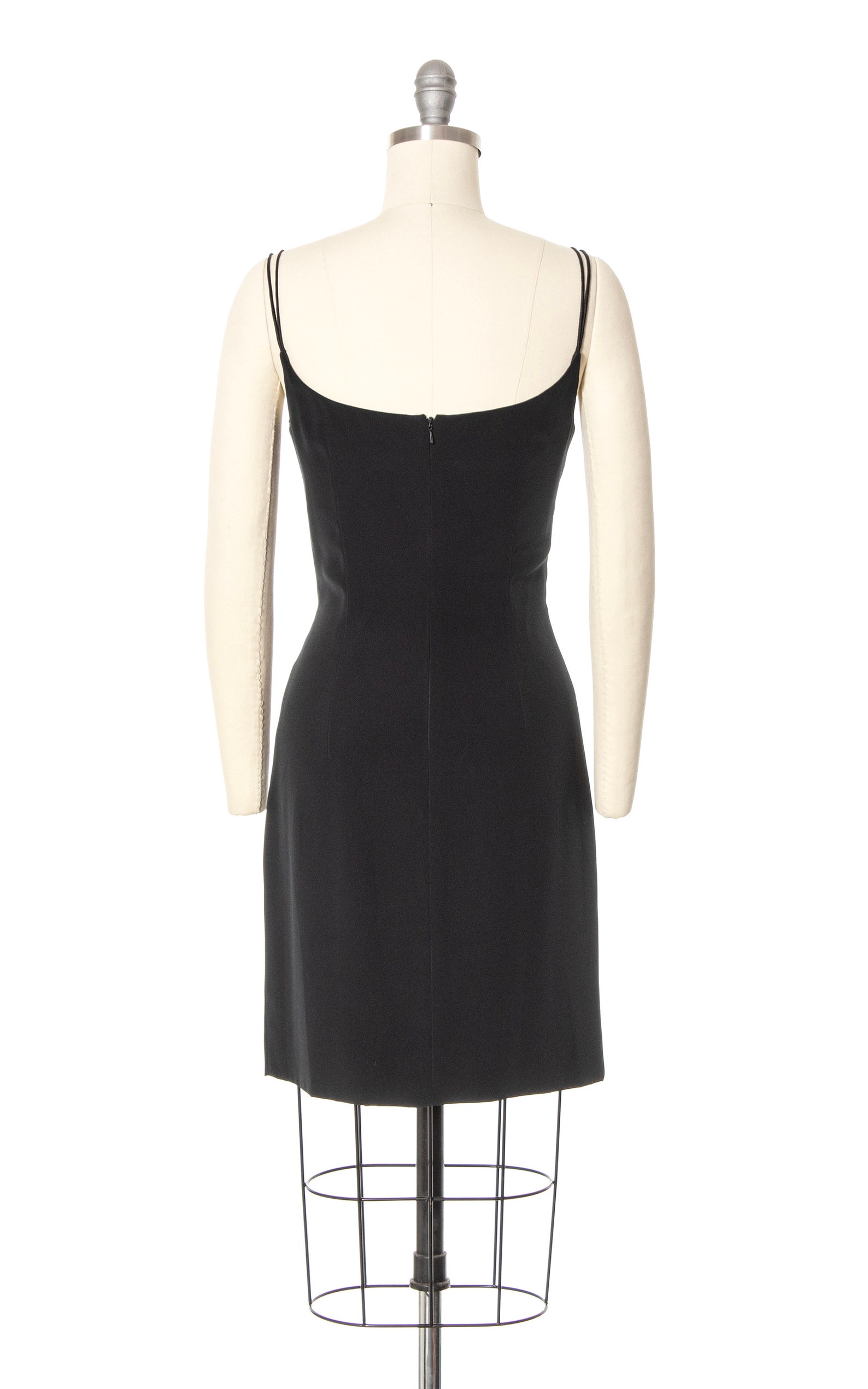 Vintage Y2K Dress | 2000s CACHÉ Cutout Cage Waist Spaghetti Strap ...