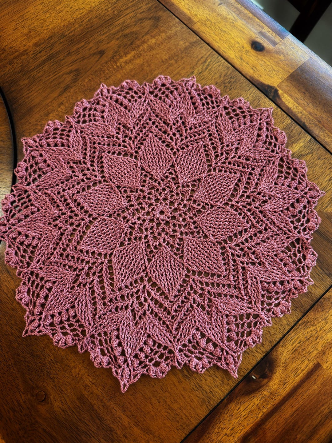Small Tea Rose Doily, Jadwiga Pattern, Nelly Klos, Handmade Crochet - Etsy