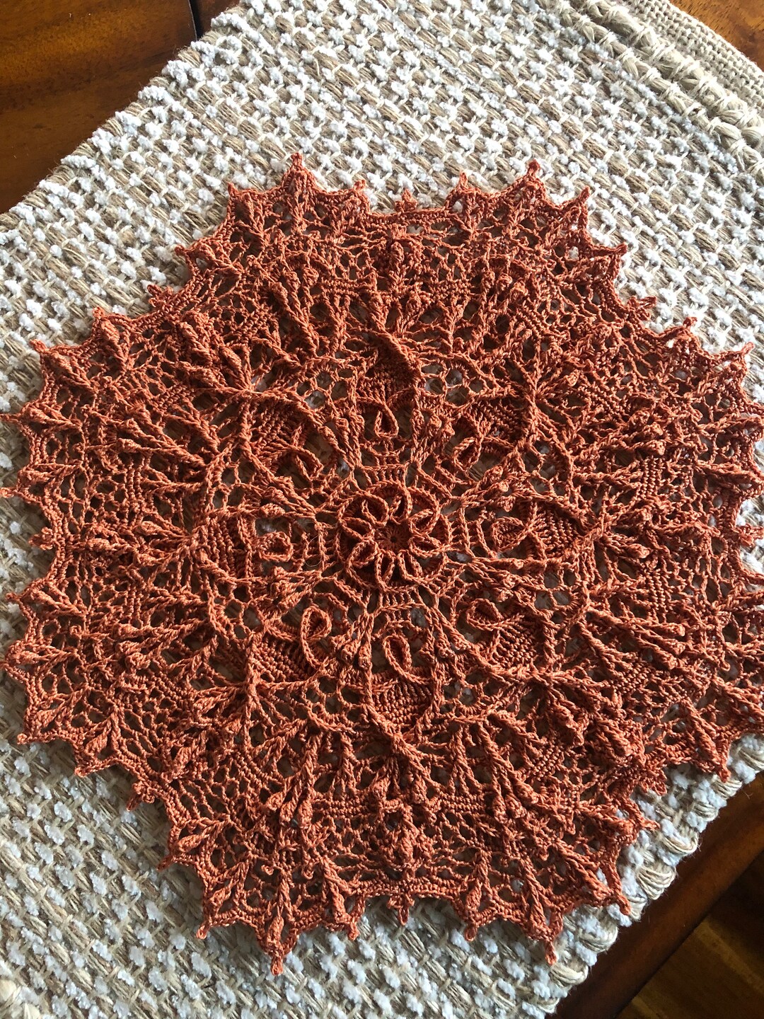 Round Colonial Rose Doily, Nancy Pattern, Handmade Crochet, Elegant ...