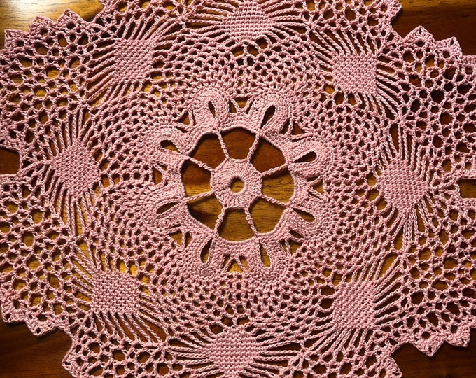 Round Antique Rose Doily, Handmade Doily - Etsy