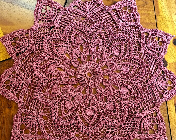 Large Round Tea Rose Doily the Fairy Pattern Handmade - Etsy