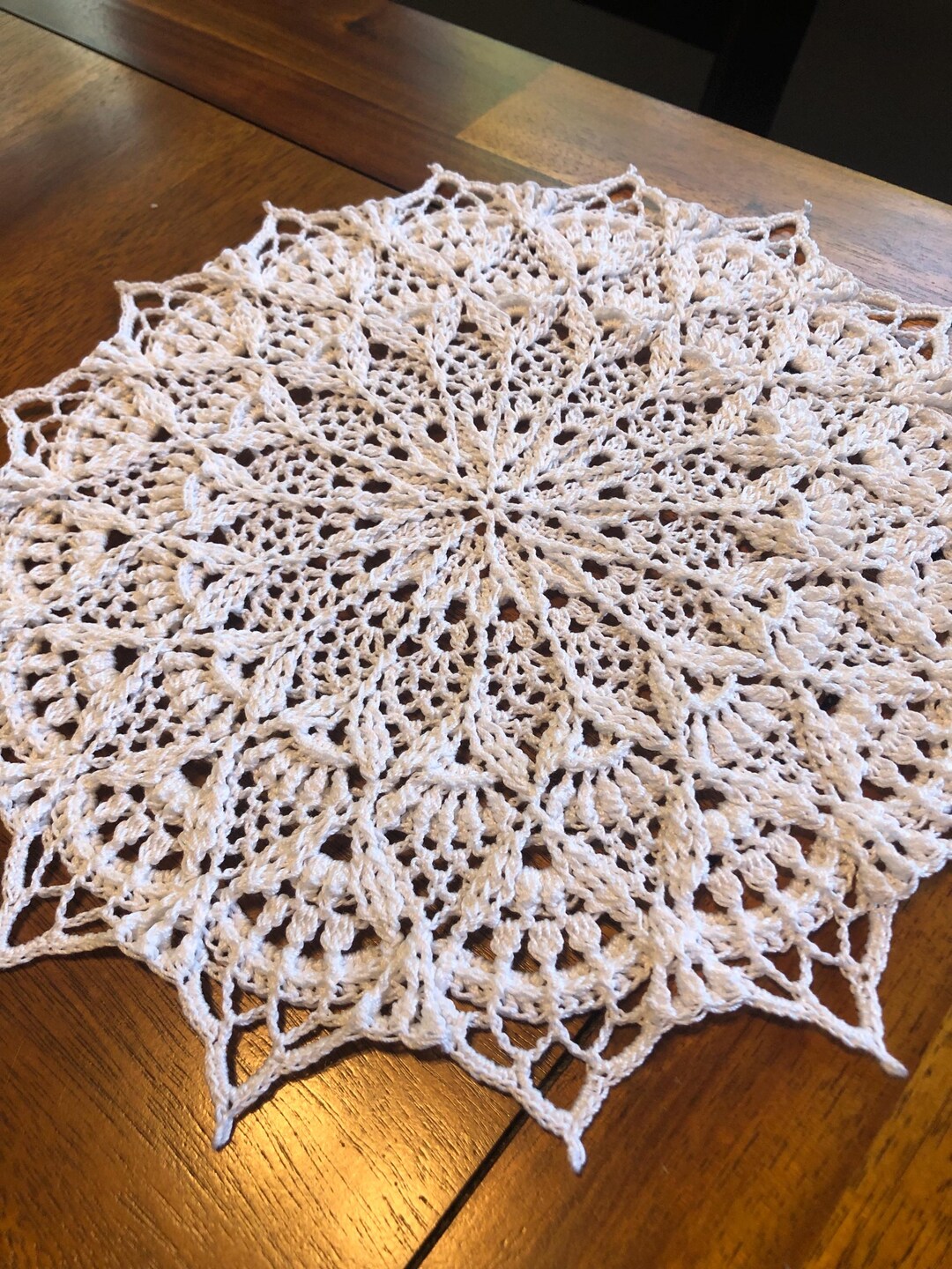 Small Round White Doily, Handmade Crochet, Afternoon Tea Doily, Karin ...