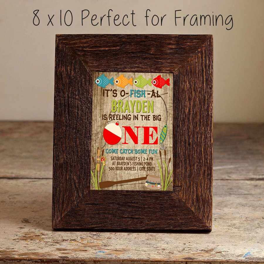 The Big One Fishing Theme Boys First Birthday Party 8x10 Sign - Etsy